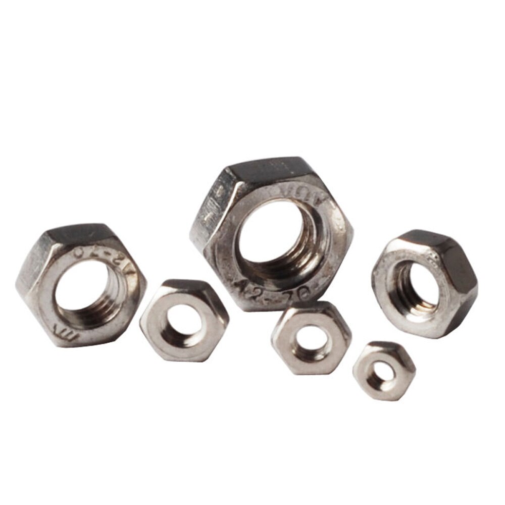 Silver Hex Nut Nuts Stainless Steel M2 M2.5 M3 M4 ... – Grandado
