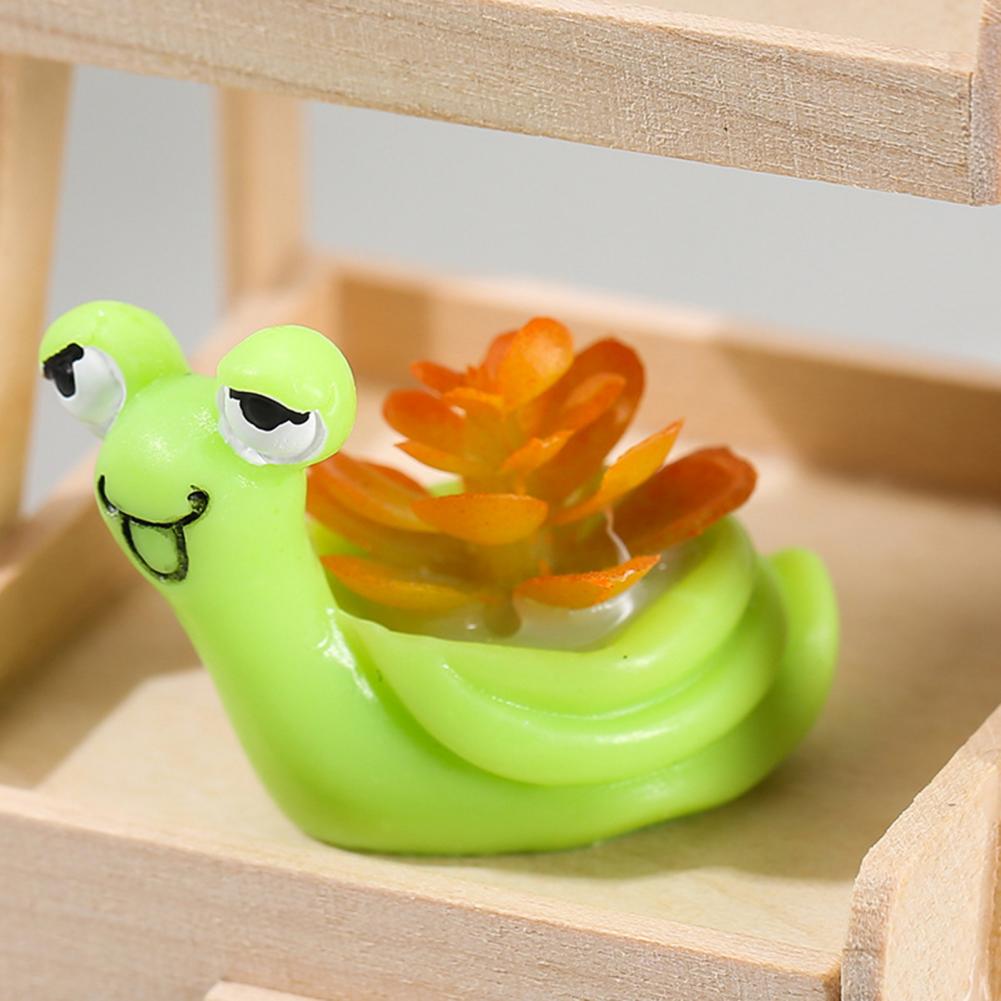 Snail Ornament Cute Realistic Resin Moss Landscape... – Grandado