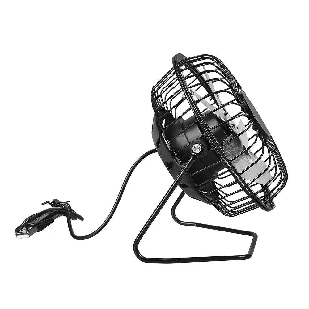 4 inch USB Electric Desk Fan Full Black Leaf Mini ... – Grandado