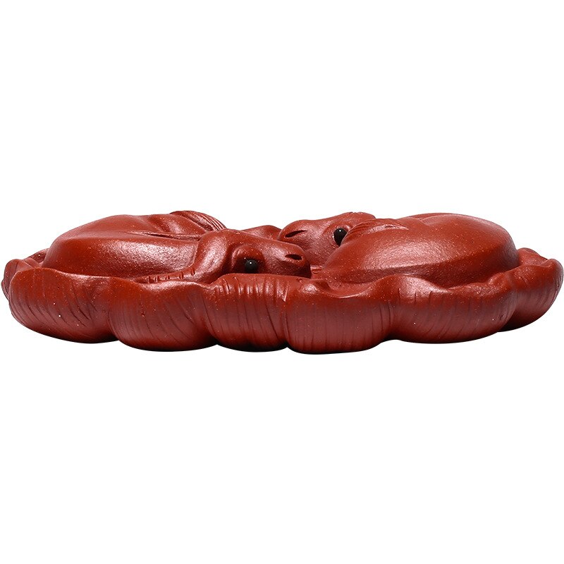 Classic Purple Clay Tea Pet Cattle model Ornament ... – Grandado