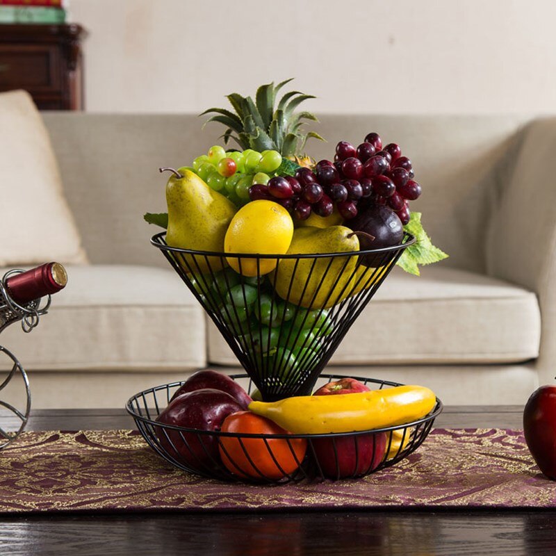 Husholdning 2 tier frukt tallerken benkeplate meta... – Grandado