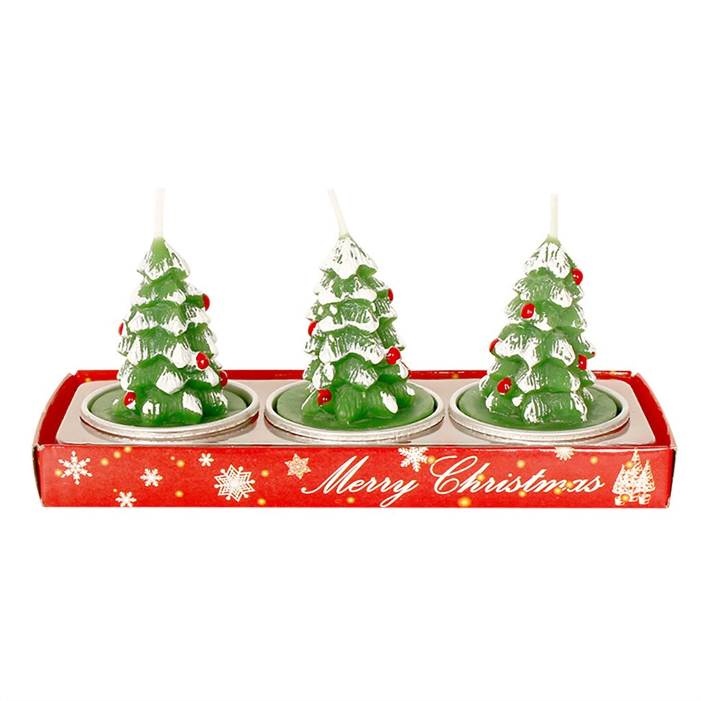 3Pcs/Set Christmas Candles Santa House Snowman Chr... – Vicedeal