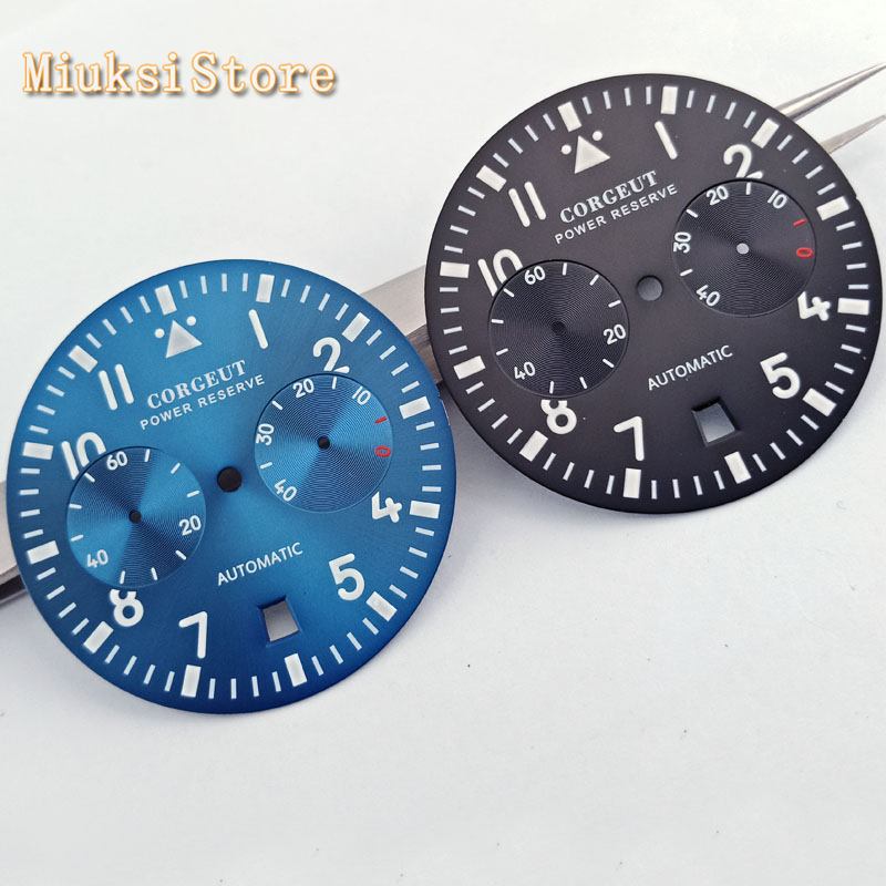 Corgeut 37mm black/blue watch dial luminous dial f... – Grandado