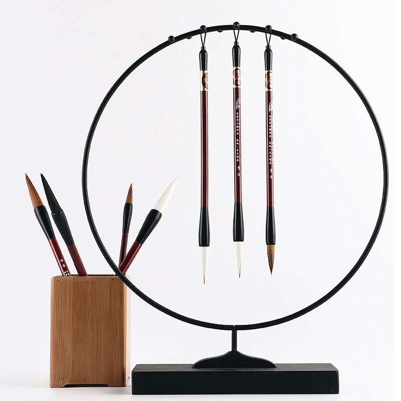 7pcs Calligraphy Brush Set Chinese Woolen Weasel M... – Vicedeal