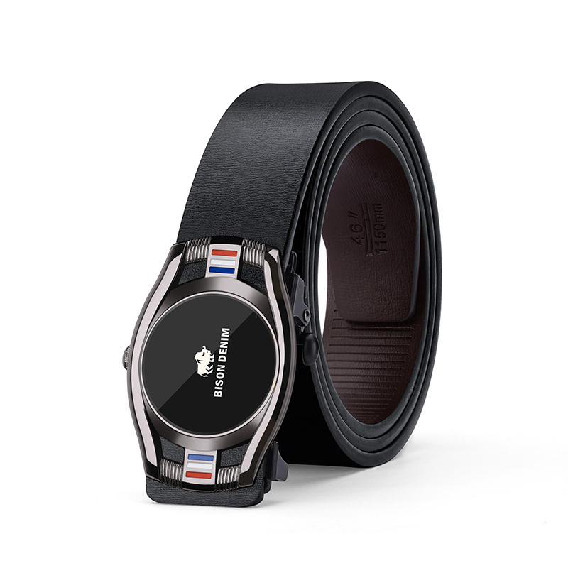 BISONDENIM Men Belts Automatic Buckle Belt Genune ... – Grandado
