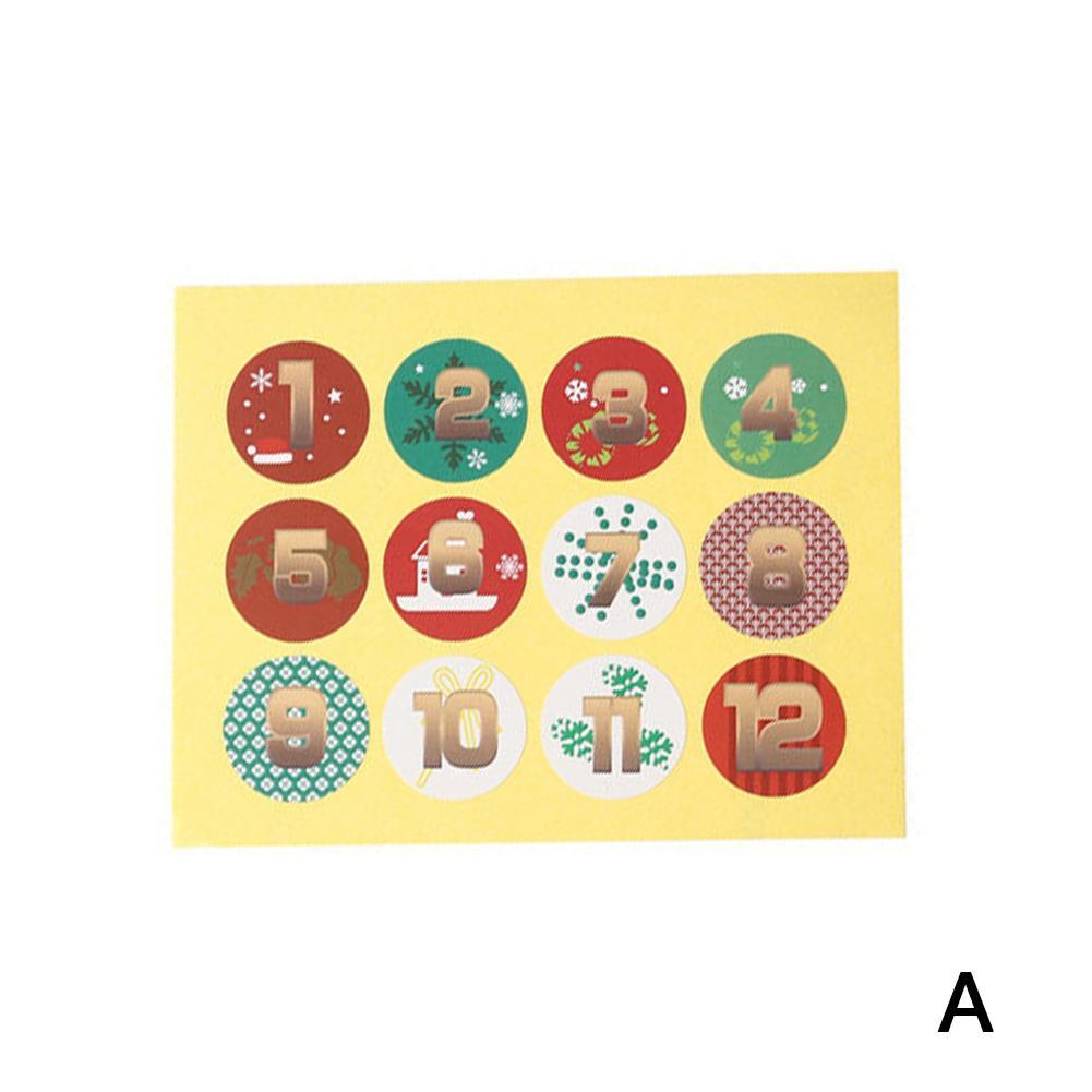 Christmas Number Stickers Diy Scrapbooking Round C... – Grandado