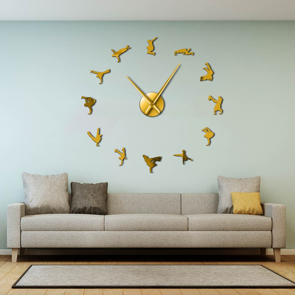 Breakdancing Modern Giant Wall Clock Hip Hop Home ... – Grandado