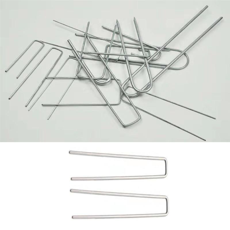 50Pcs 2.5x40x200mm U-shape Galvanized Ground Nails... – Grandado