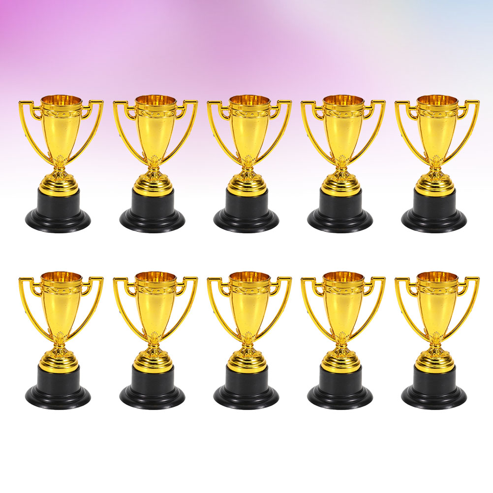 12pcs Golden Mini Award Trophy Reward Prizes Decor... – Grandado