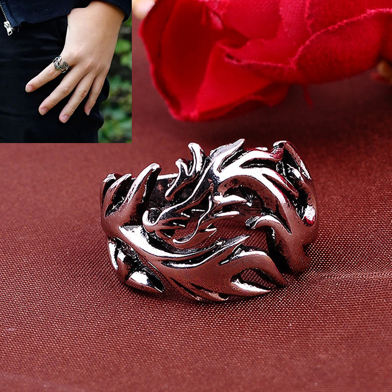 Men Finger Ring Evil Eye Dragon Pattern Punk Goth ... – Grandado