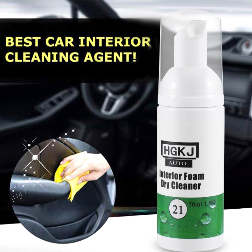 Car Interior Cleaning Foam Dry Cleaner Stains Remo... – Grandado