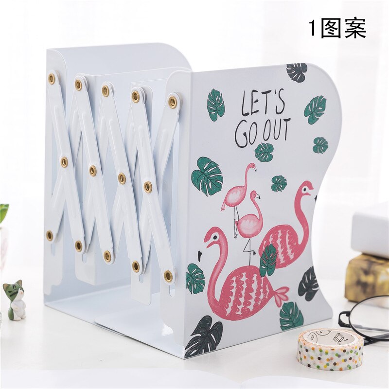 Desktop ajustável metal flamingo bookends não-skid... – Grandado