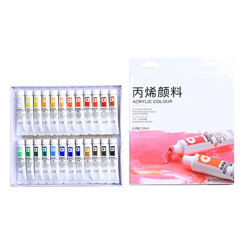 12/24 Color Acrylic Paints Brush 12ml Artist Drawi... – Grandado
