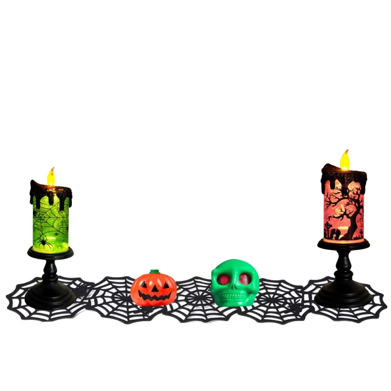 Black Spider Web Haard Mantel Sjaal Mantel Tafelkl... – Grandado