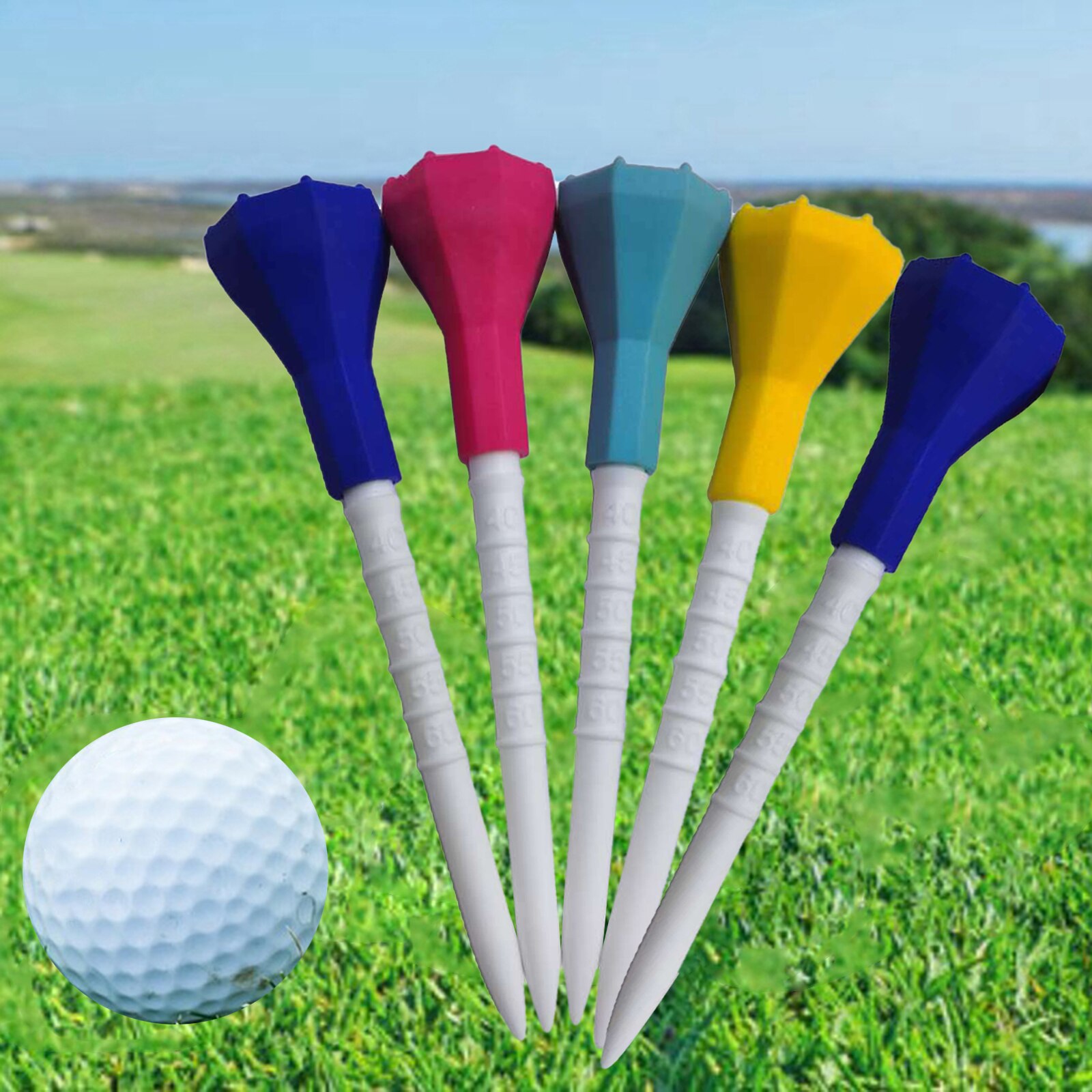 5Pack Durable Golf Tees Reusable Golf Tee Ball Hol... – Vicedeal