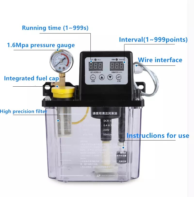 0.5/1/2 220V CNC Liters Lubricant Pump Automatic L... – Grandado