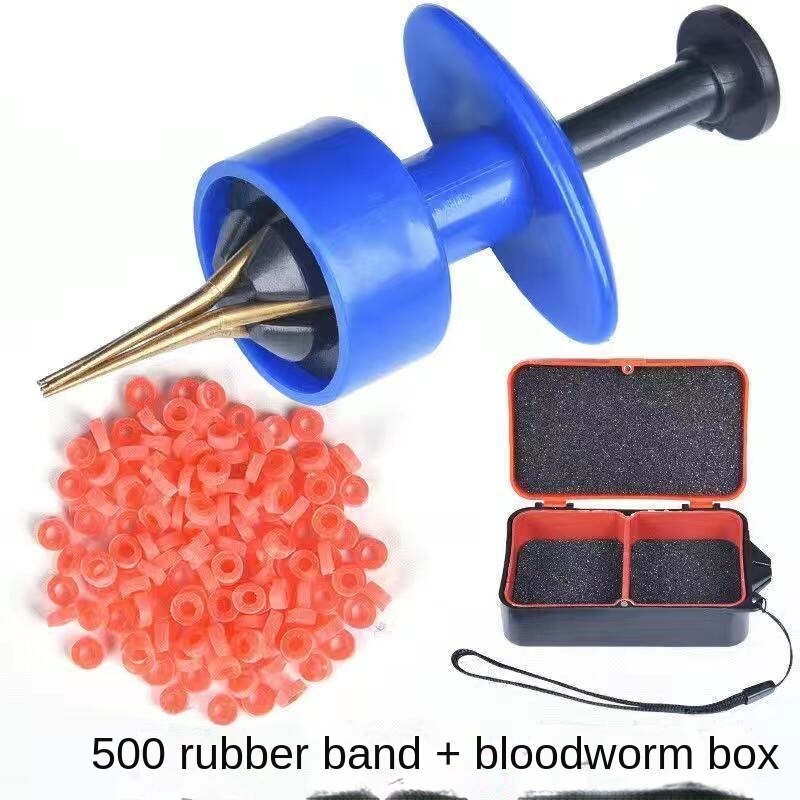 Red worm baiting device rubber band earthworm live... – Grandado