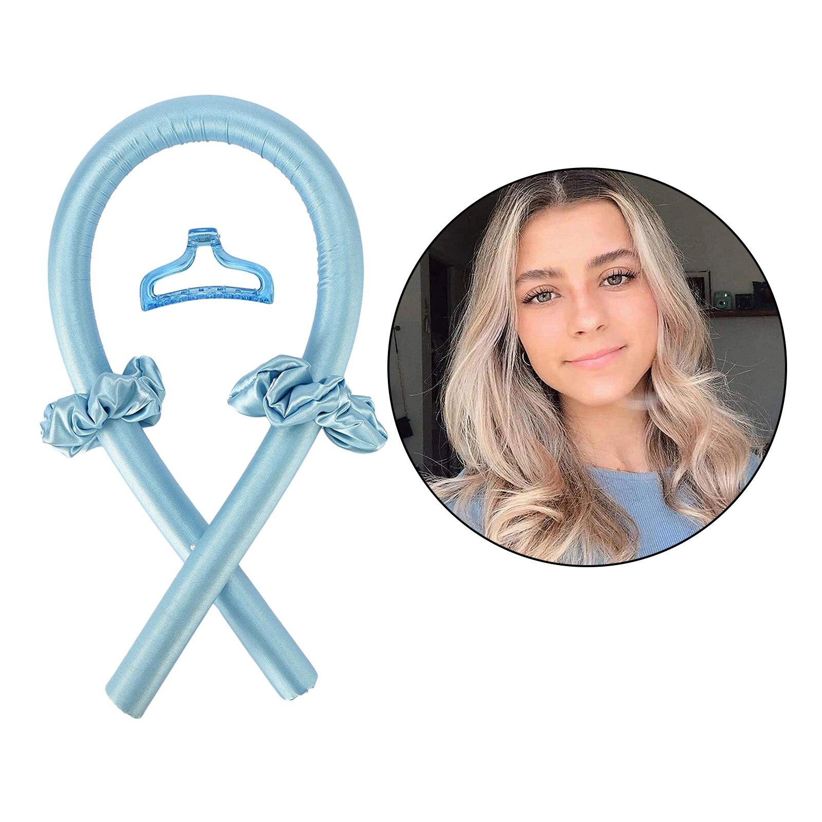 Heatless Curling Rod Headband Curls Silk Ribbon La... – Grandado