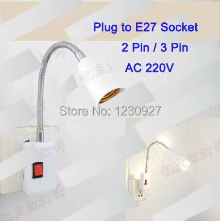 30 cm 2Pin om E27 schakelaar socket lamphouders e2... – Grandado