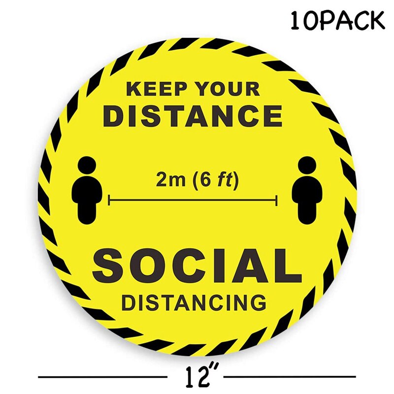 Social Distancing Floor Decals 10 Safe Floor Sign ... – Vicedeal