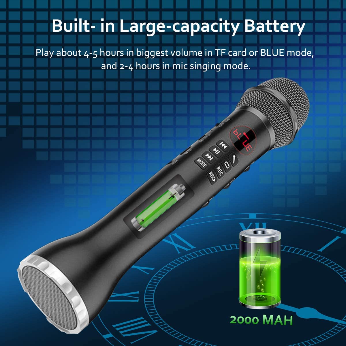 Bluetooth Karaoke Microphone 3 in1 Kids Portable W... – Grandado