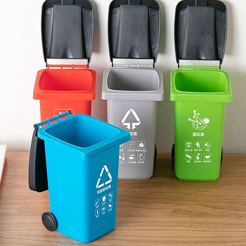 1Pcs Mini Desktop Tidy Pen Waste Bin Trash Can Wit... – Grandado