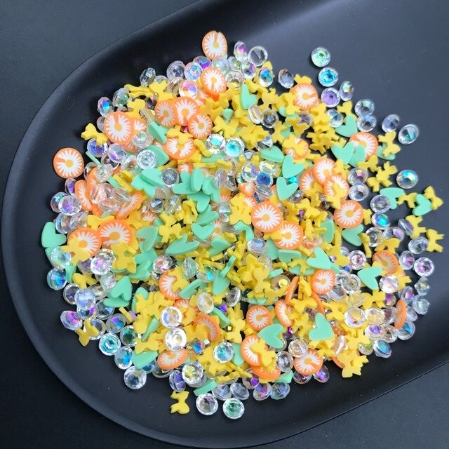 150g Cute Mix Polymer Clay Sprinkle With Diamond F... – Grandado