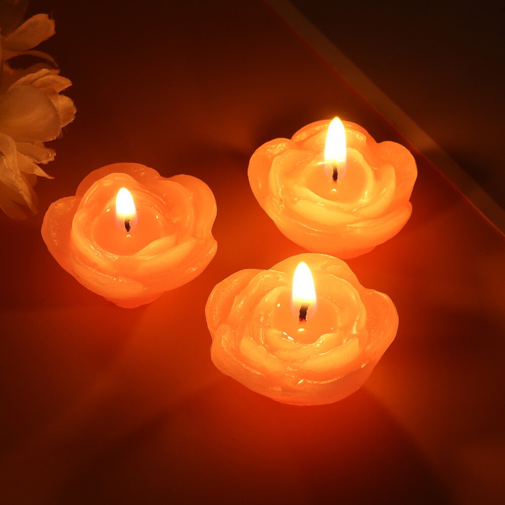 6/12pcs Rose-Shaped Candles Floating Flower Candle... – Grandado