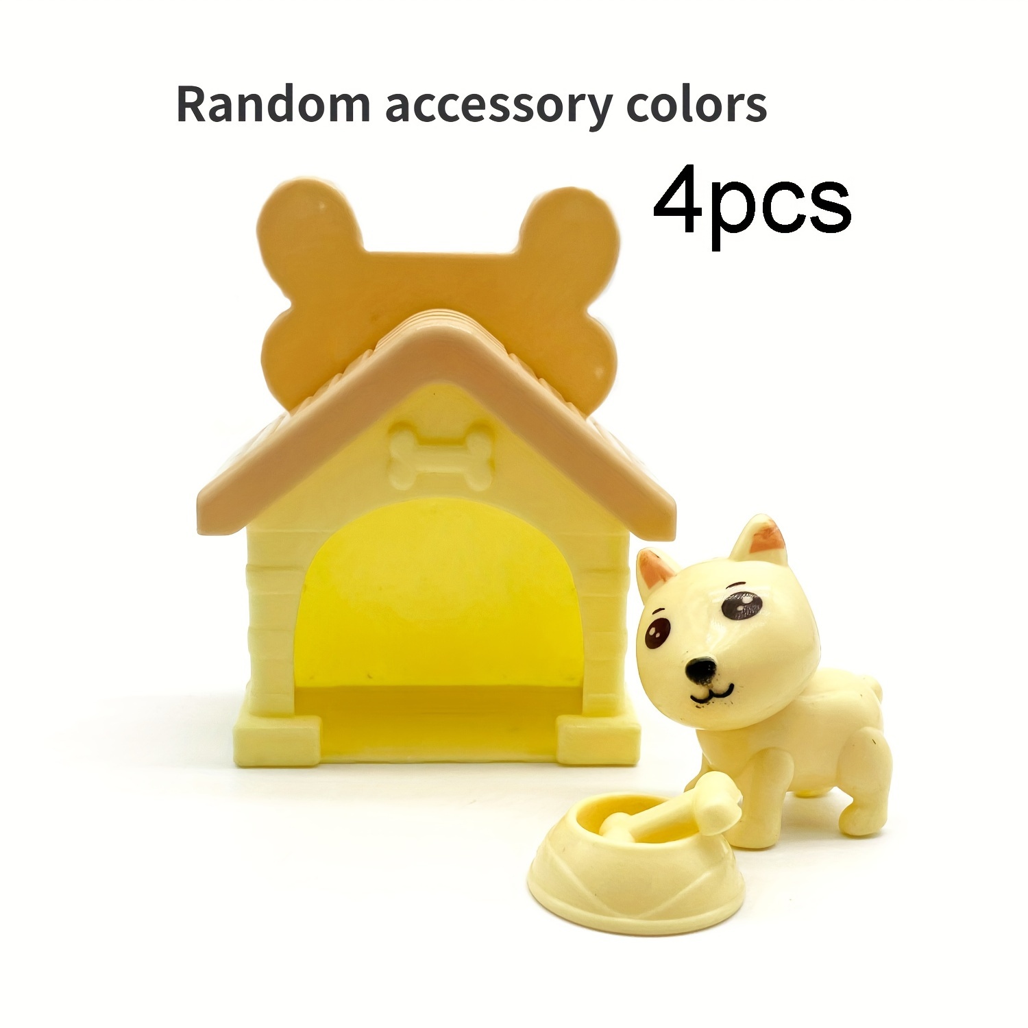 Pretend Play Toy Mini Pets Cat Dog House Kennel Ba... – Grandado