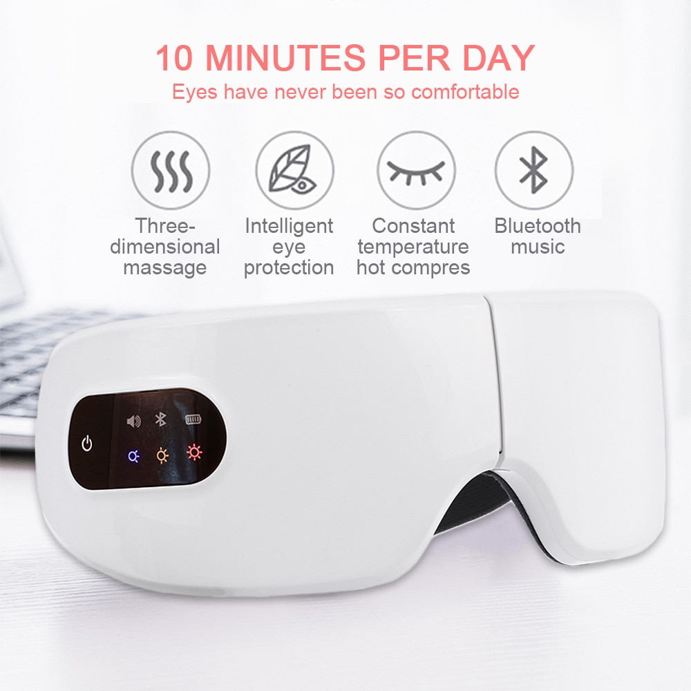 4D Eye Massager Bluetooth Heating Therapy Eye Care... – Grandado