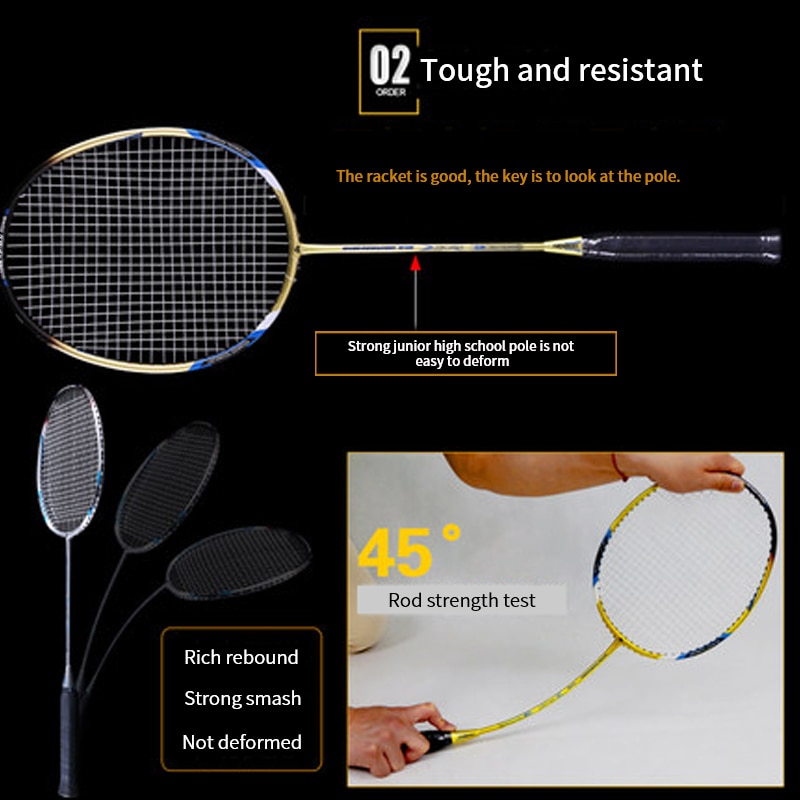 HENBOO Standard Lightweight Badminton Set Durable ... – Grandado