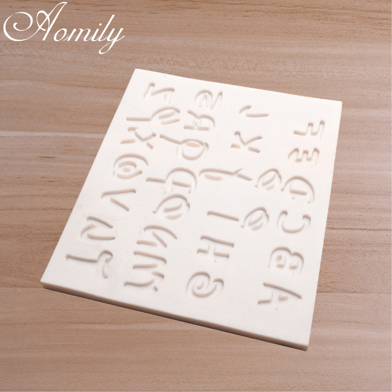 Aomily Alphabet Numbers Cake Silicone Mold Fondant... – Grandado