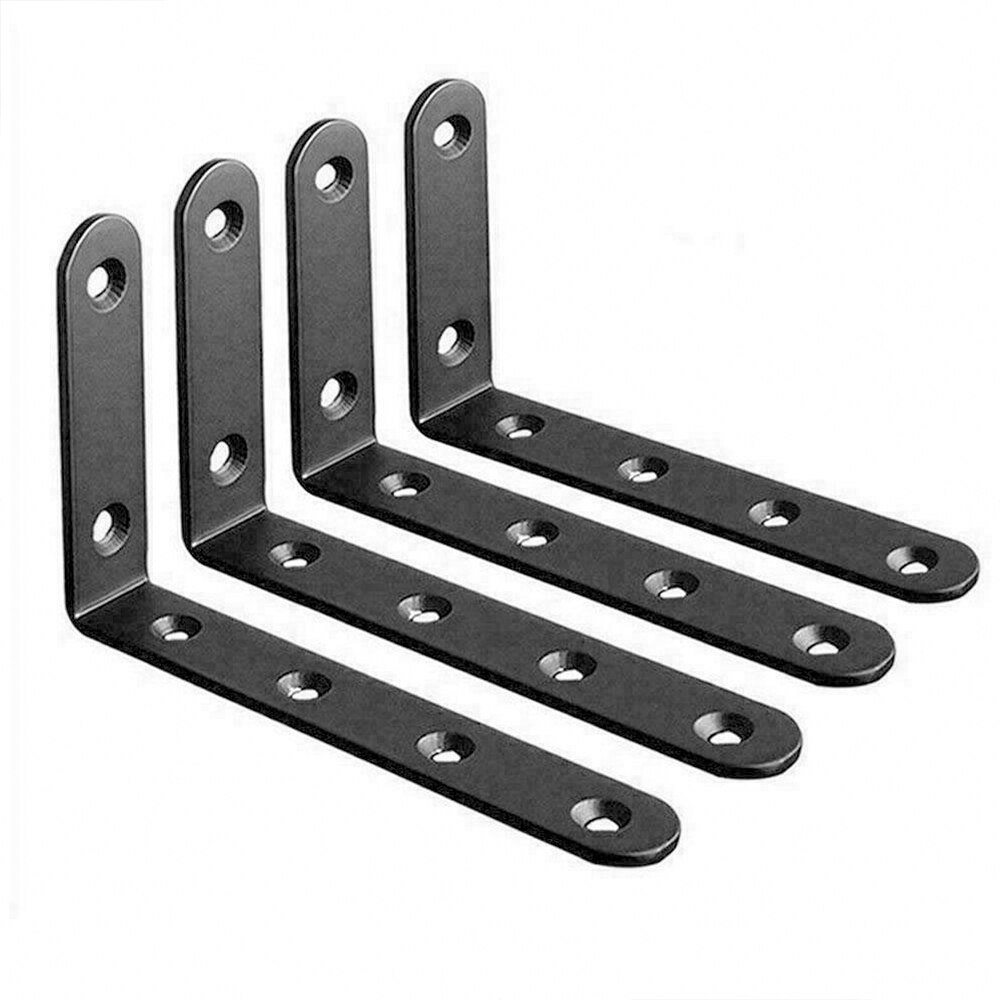 Thickened Black Iron Angle Code Fixing Bracket Sta Vicedeal