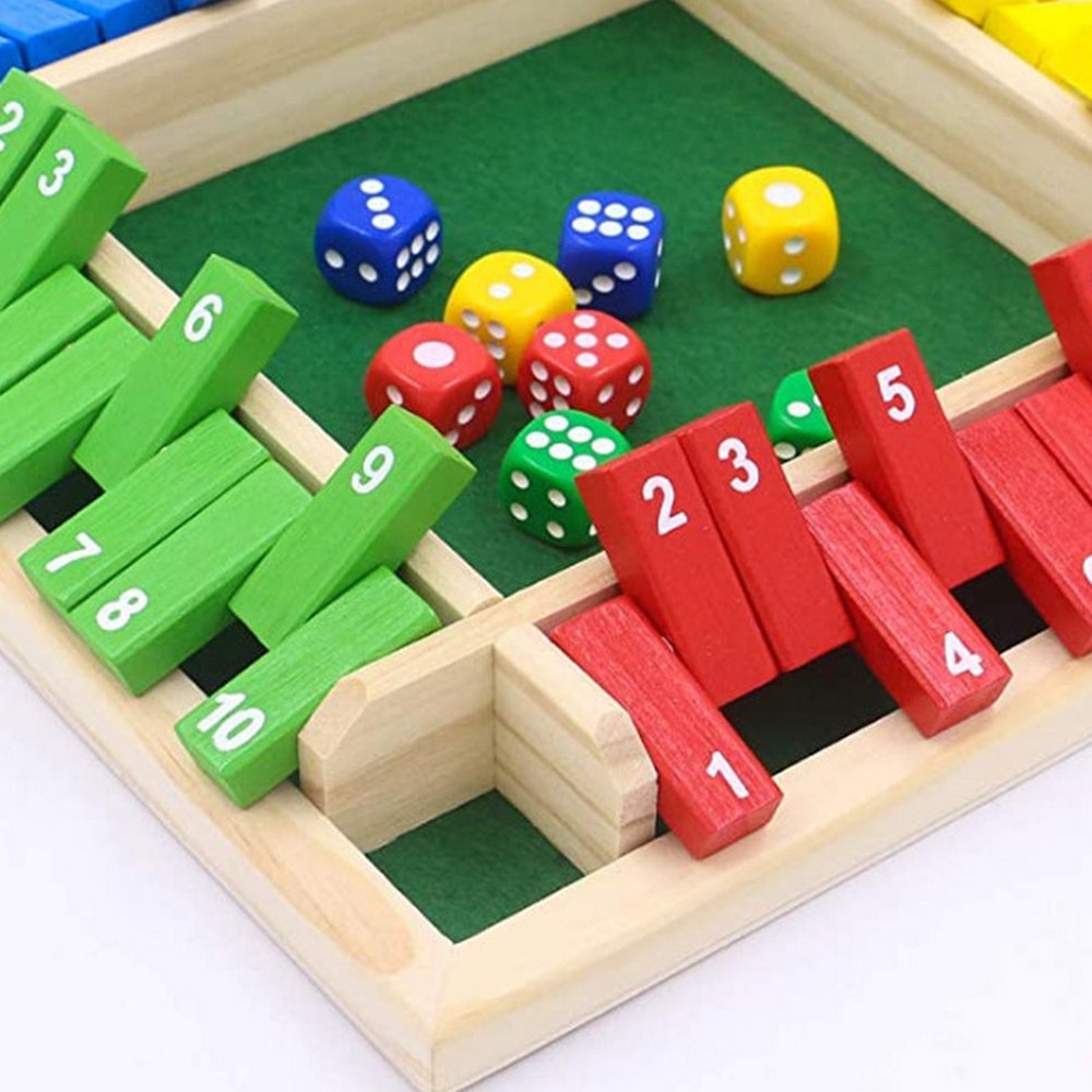 Four-person Digital Colorful Dice Shut The Box Boa... – Grandado