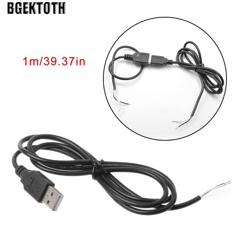 5V USB 2.0 Male Jack 2 Pin 2 Wire Power Charge Cab... – Grandado