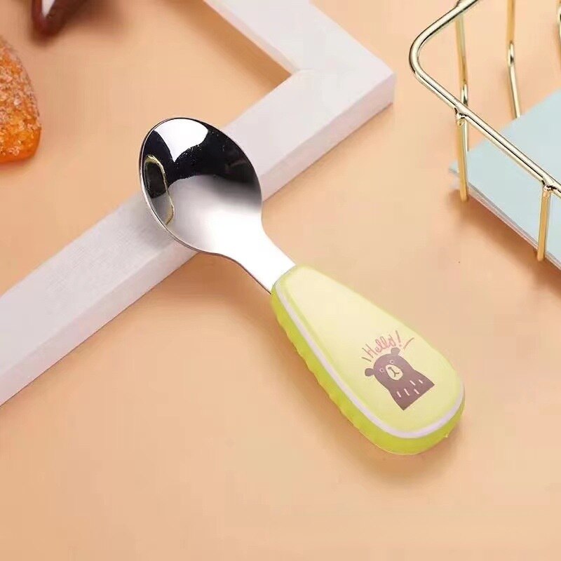 Cute Cartoon Children Utensil Stainless Spoon Fork... – Grandado