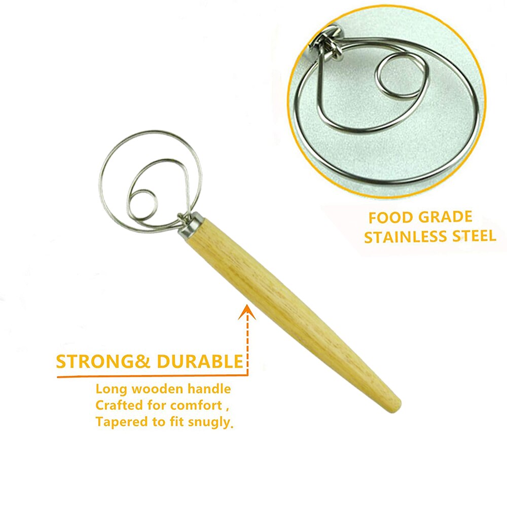 Handhold Flour Whisk DIY Baking Cake Bread Manual ... – Grandado