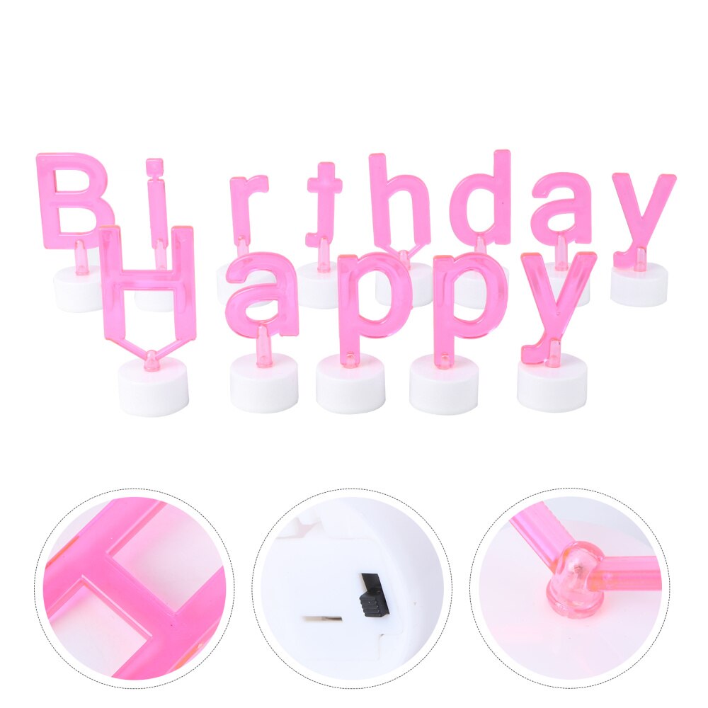 1 Set LED Candle Lamp Birthday Letter Candle Light... – Grandado