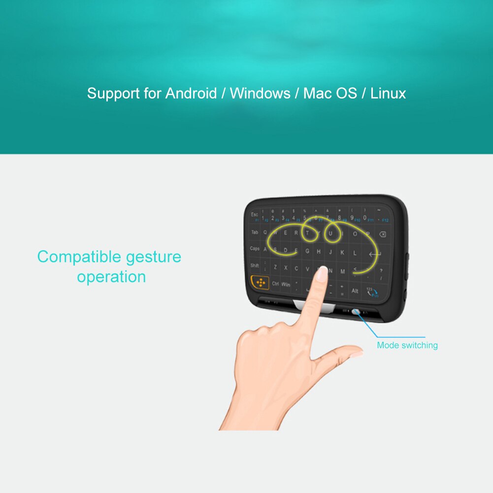 Wireless keyboard H18 Portable Mini Touchpad Keybo... – Grandado