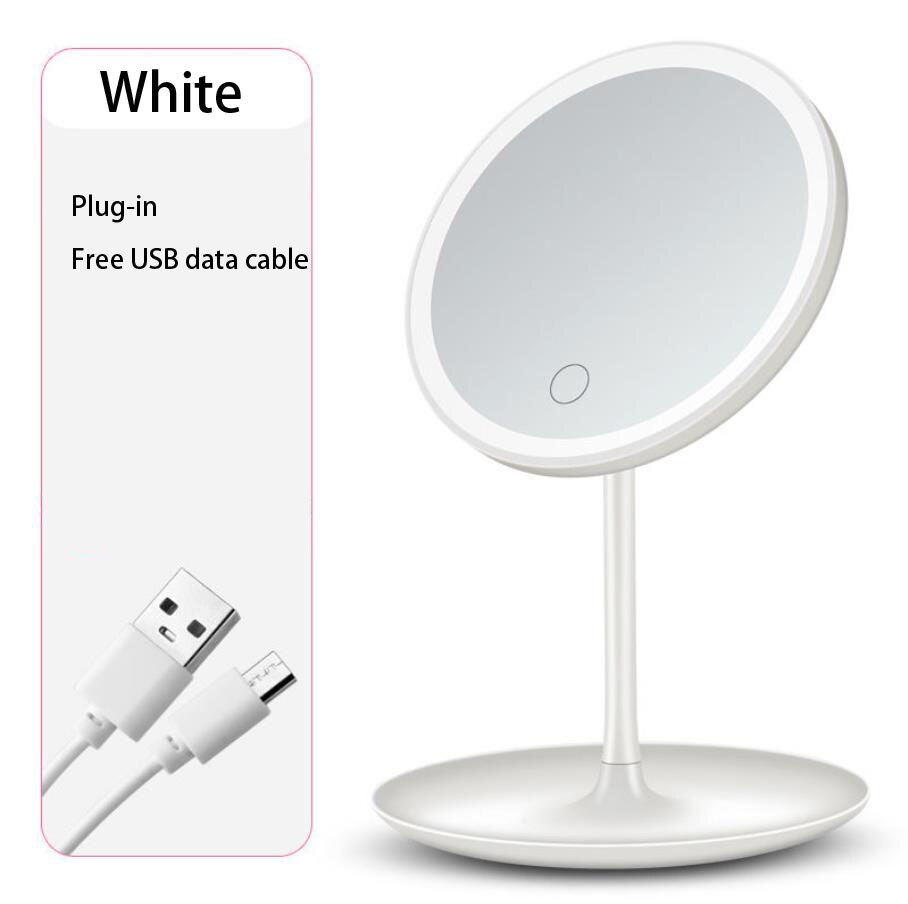 LED cosmetic mirror desk with lamp dormitory dress... – Vicedeal