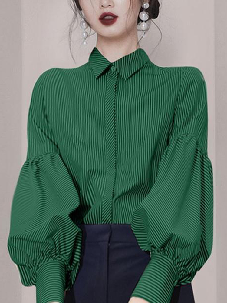 Vintage Blouse Women 2022 Autumn spring Lantern Sl... – Grandado
