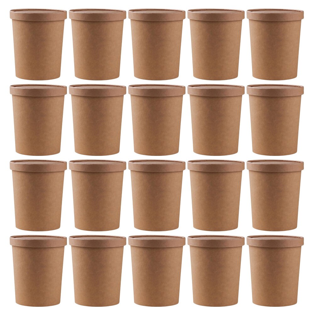25 Sets Kraftpapier Verpakking Cups Pap Cups Takea... – Vicedeal