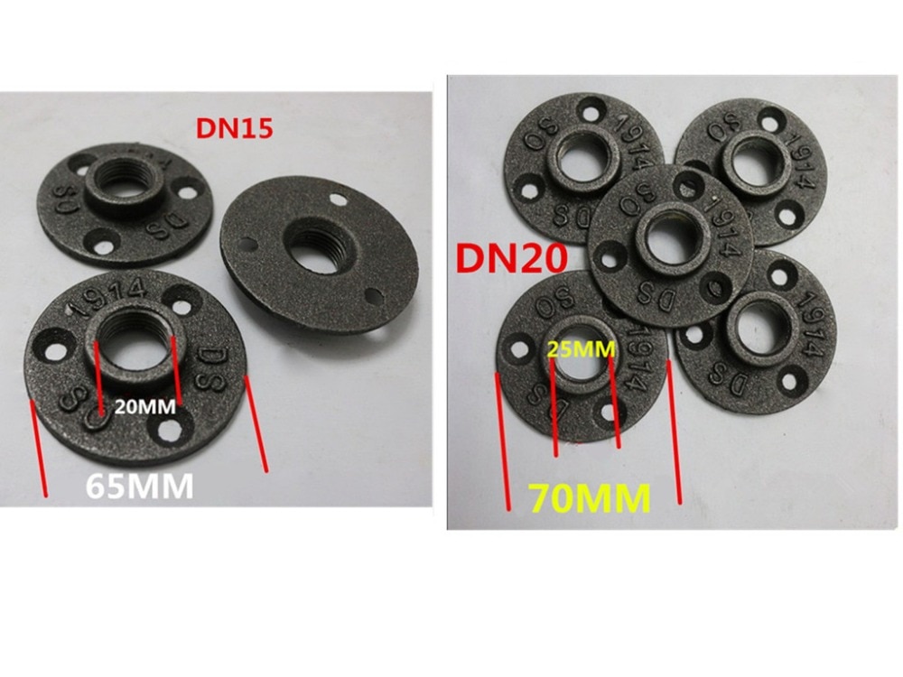 6pc 1/2",3/4" Thread BSP Malleable Iron Pipe Fitti... – Vicedeal