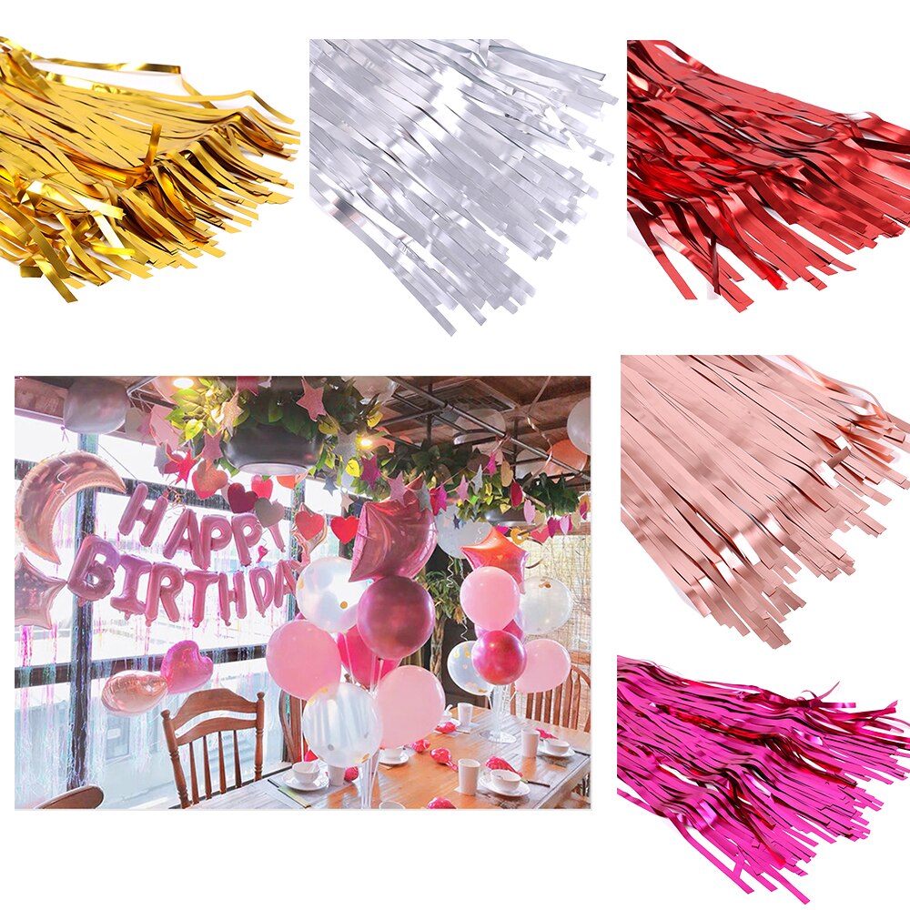 2M Glitter Fringe Tinsel Foil Curtain Birthday Par... – Vicedeal