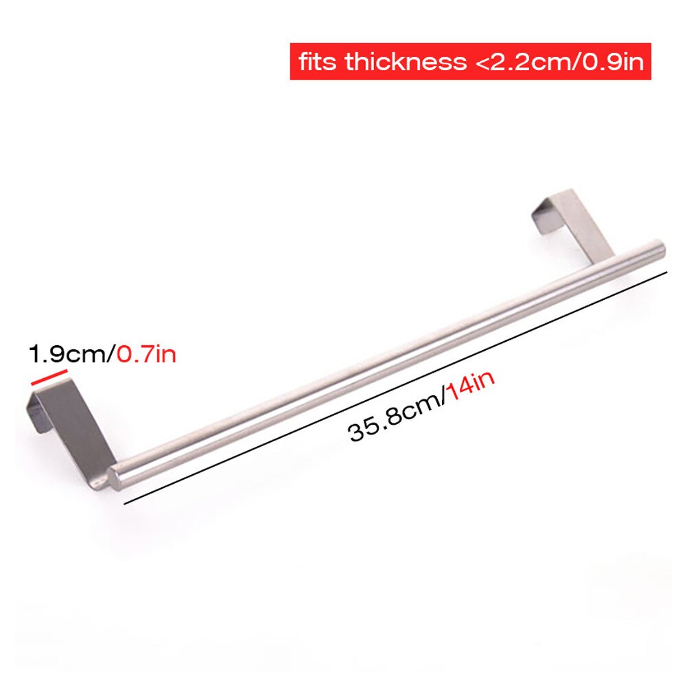 Single Towels Rack Over The Door Towel Rail Stainl... – Grandado