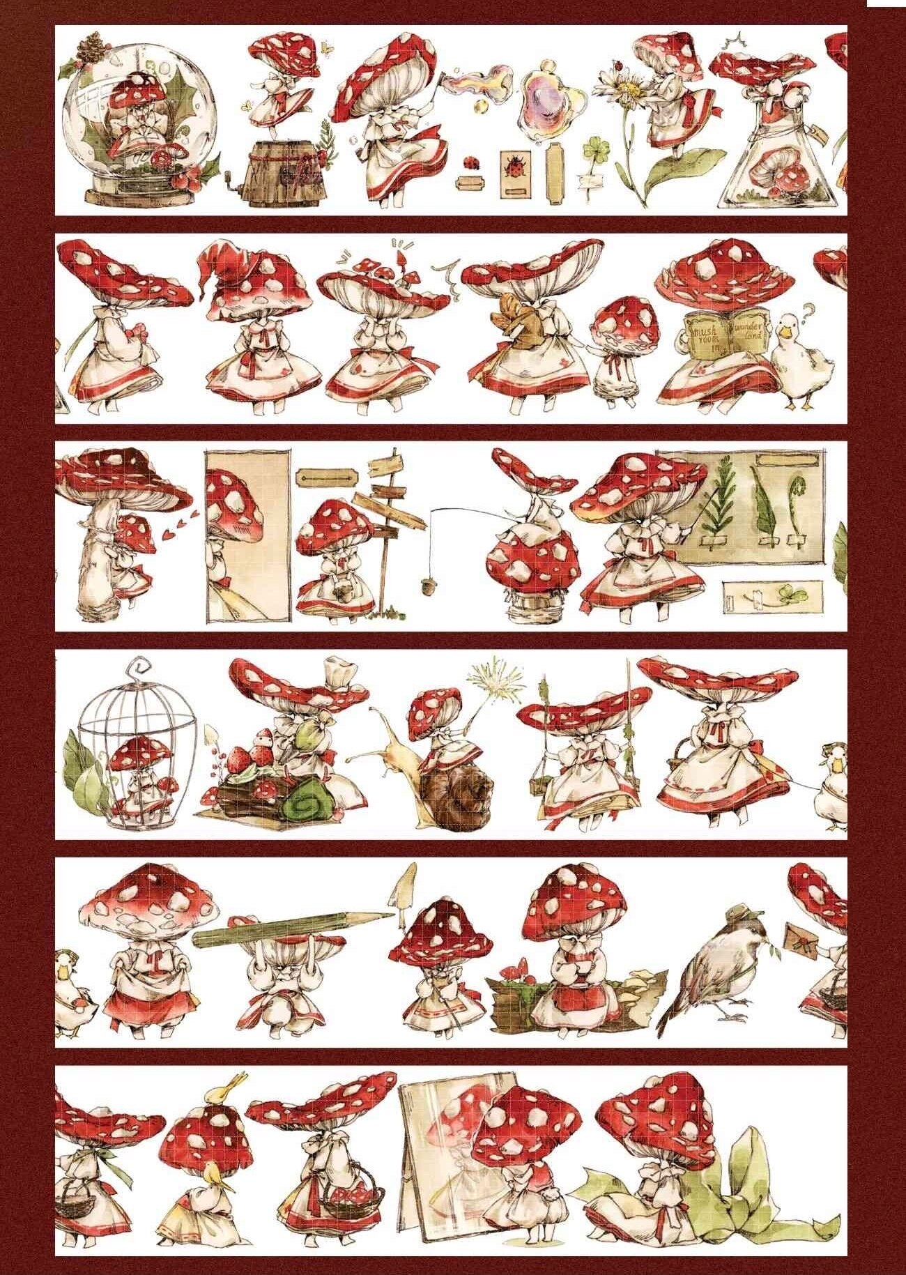 1 Loop Scrapbooking Stickers Mushroom Stationery P... – Grandado