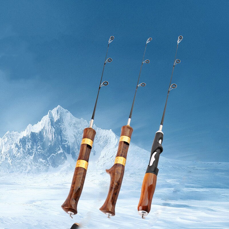 Ice Fishing Rod Portable Carbon Wooden Handle Rive... – Grandado