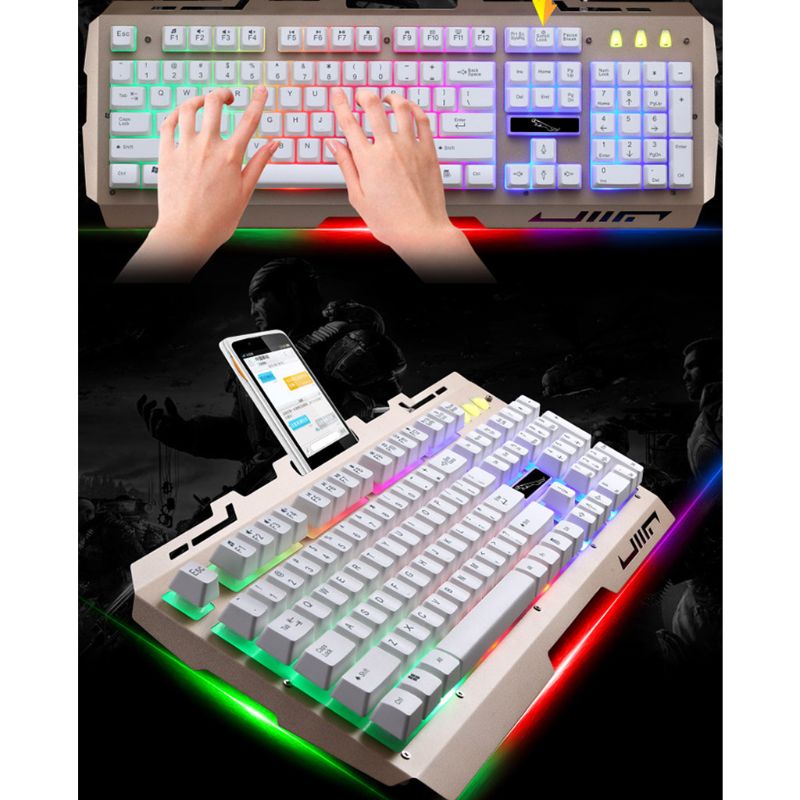 Wired Usb Rgb Gaming Keyboard Colorful Led Backlit Vicedeal
