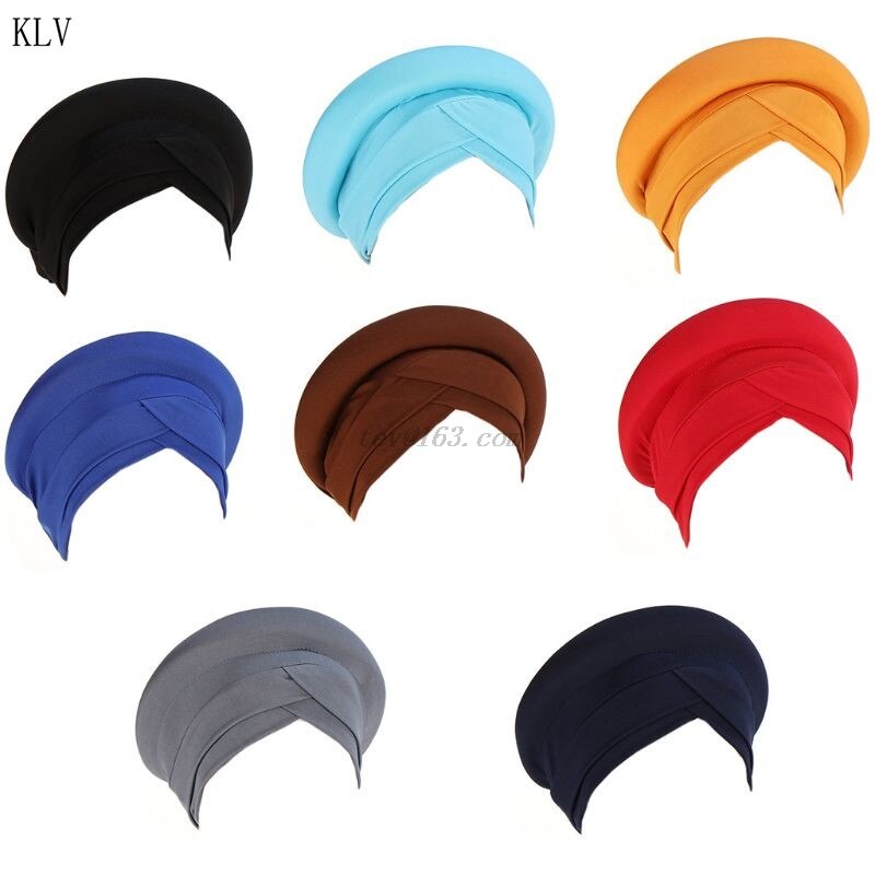 Women Muslim Turban Hat Sponge Padded Semicircle H... – Vicedeal