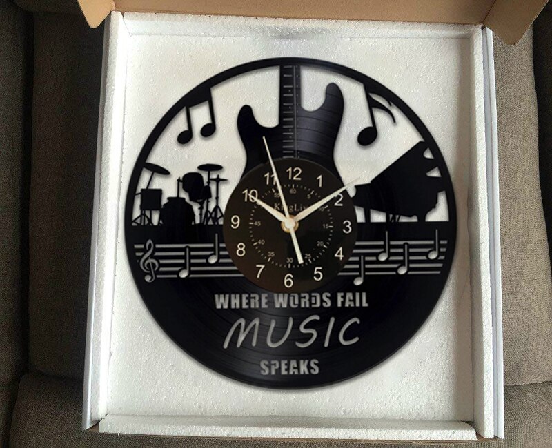Musical Led Vinyl Wall Clock 12 Inch Quartz Antiqu... – Grandado